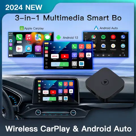 Wireless Apple CarPlay Android 12 Auto AI Box Adapter 2GB+16GB Smart ...