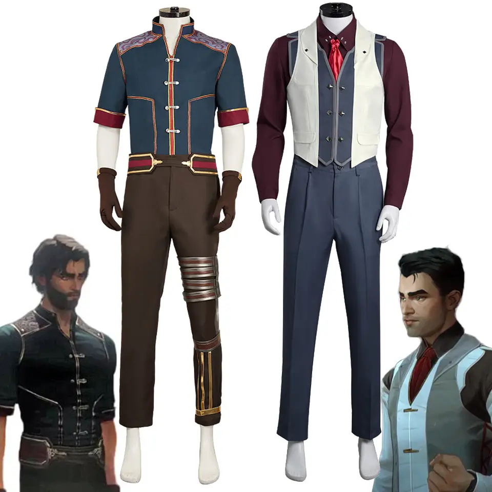Fancy Arcane Viktor Jayce Cosplay For Men Wigs Clothing 2024 Game LoL ...