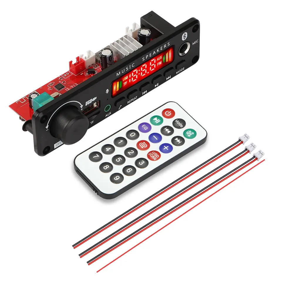 150W Car Audio Amp, Bluetooth, Mp3, Fm, Hands-Free, Diy Install