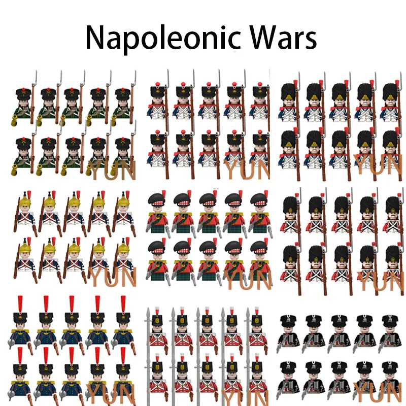 Napoleonic Wars Mini Soldier Building Blocks, Russian, French, British ...
