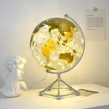 Flash Led Rotating Globe, Children'S Room Decor, World Lamp Gift