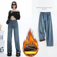 Semir-Pantalones Vaqueros Largos De Lana Para Mujer,