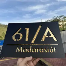 Modern 3D Laser Cut Acrylic House Numbers For Personalized Door Plates.