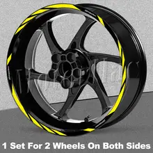 Motorcycle Wheel Sticker Rim Decal Reflective Stripe Tape Accessories ...