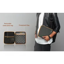 Portable Orange Electronic Chessboard For Travel And Fun.