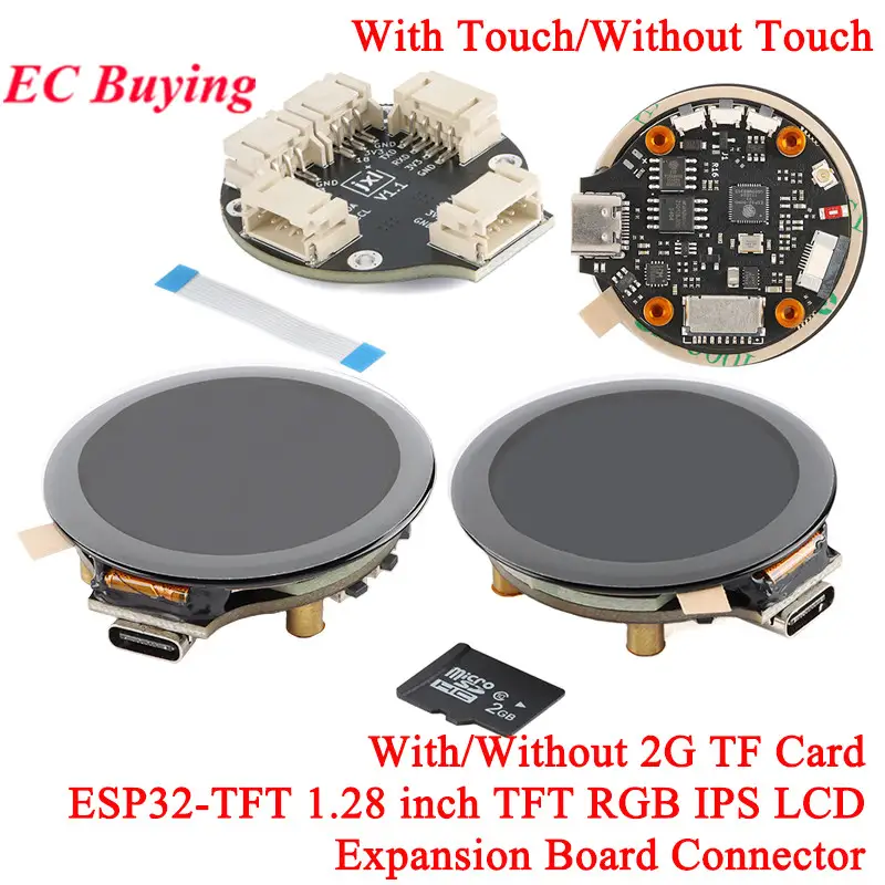 Esp32-Tft 1.28" Round Ips Touch Lcd Display Module 240X240 Pixel