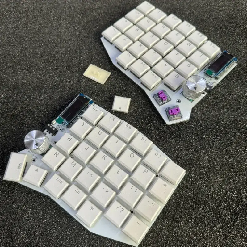 Open Source Sofle Split Keyboard Custom OLED Screen Kailh Low Profile ...