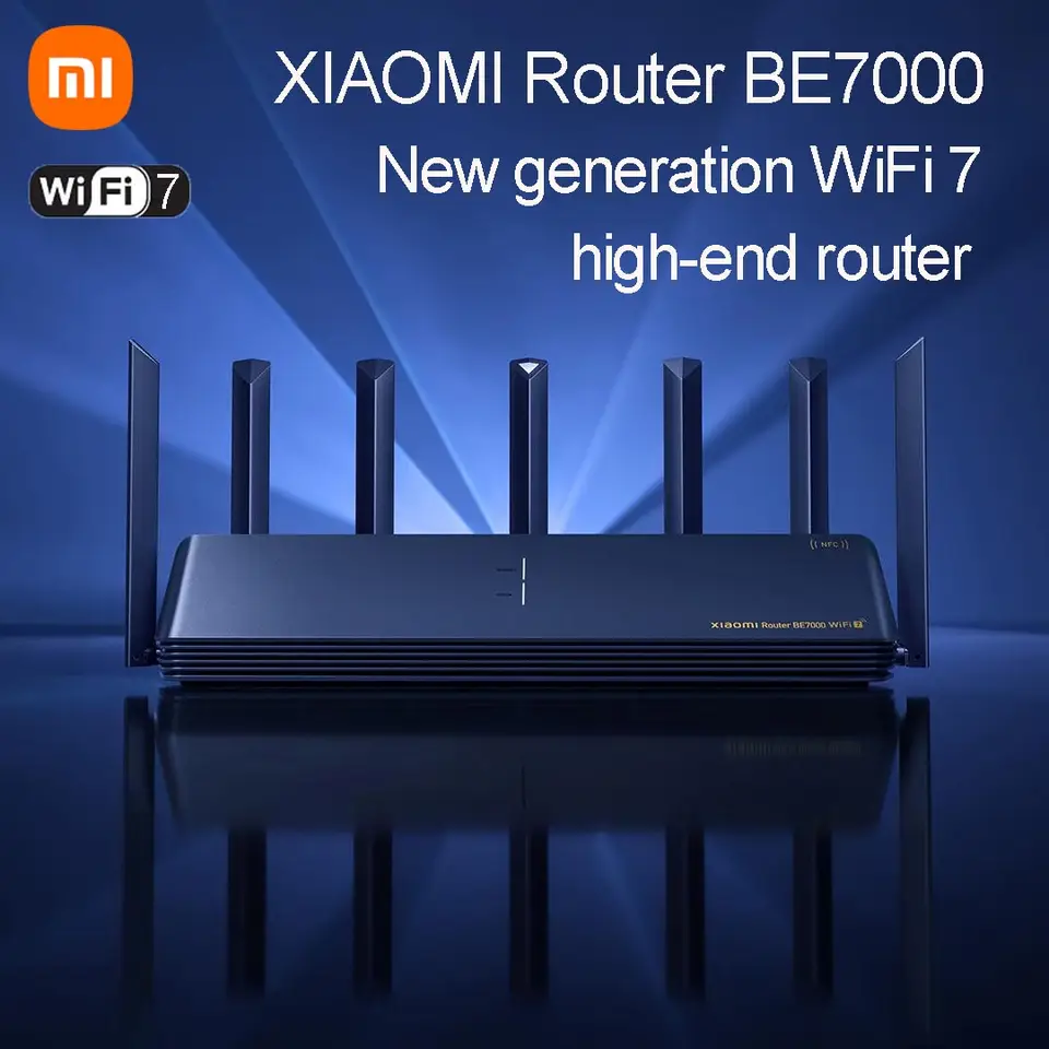 Xiaomi Wifi7 Be7000 Tri-Band Router, 160Mhz, 1Gb Memory, Mesh Coverage.