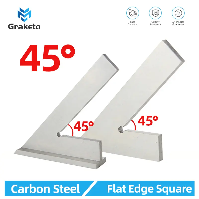 45 Degree Flat Edge Square Ruler For Carpentry Measurment Try Square ...