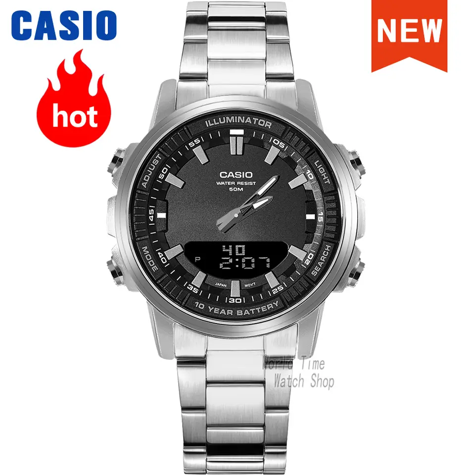 Luxury Casio Quartz Men'S Chronograph Watch, 50M Waterproof, Sport ...