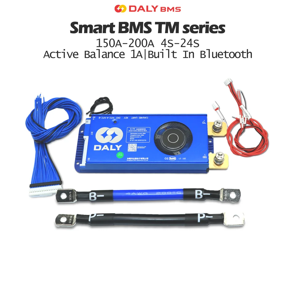 DALY BMS Active Balanced 12V 24V 48V 150A 200A Smart BMS ...