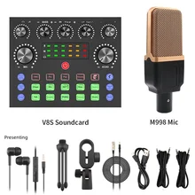 v8s + m998 microphone suit + cross-border English version