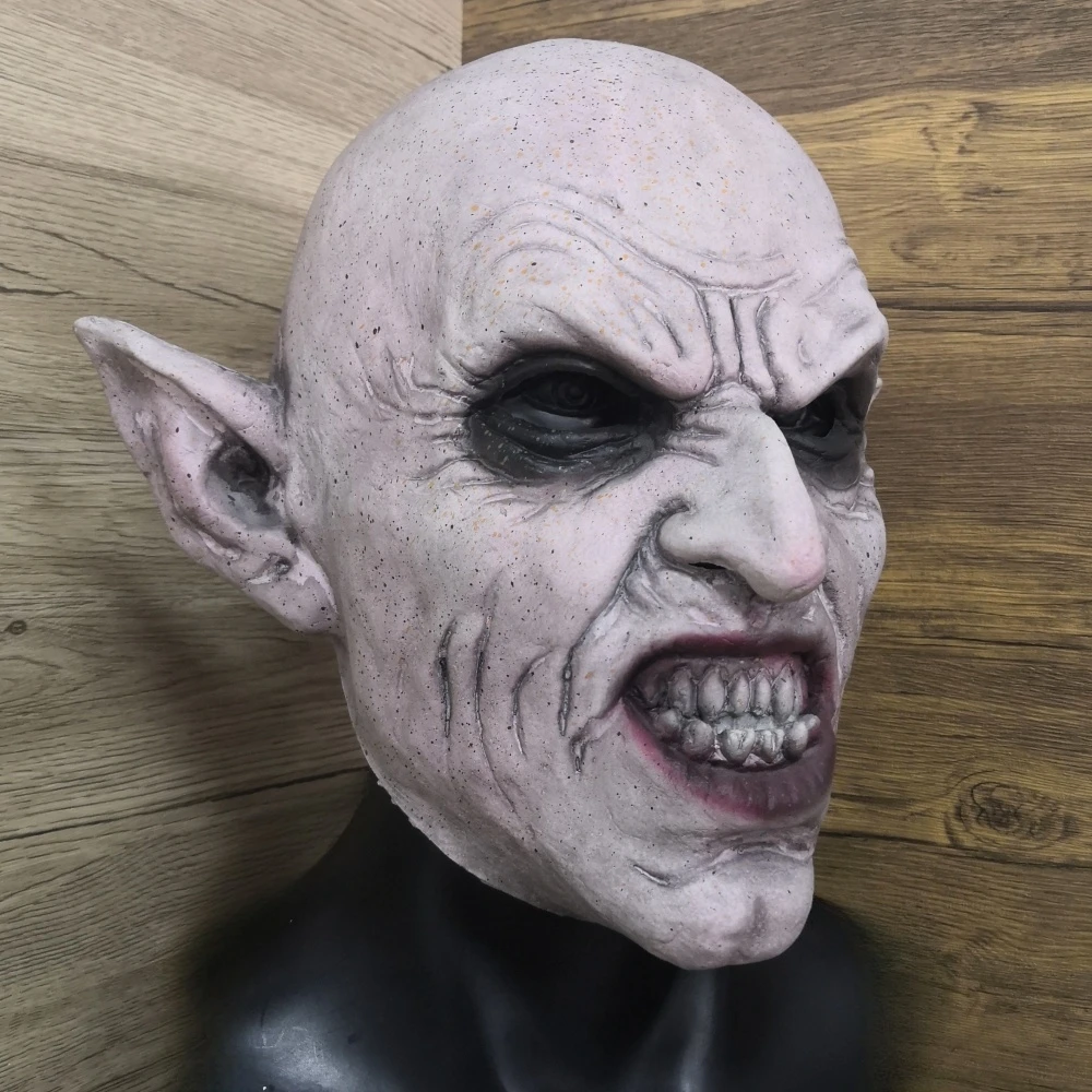 Nosferatu Grey Vampire Latex Scary Halloween Mask Terror Ghost Devil ...