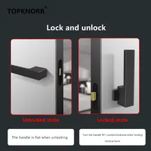 Minimalist White And Black Invisible Bedroom Door Lock, Hidden Handle ...