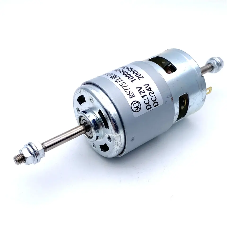 High-Power 12V-24V Dual Bearing Dc Motor, 3000-20000Rpm, 40Mm Shaft