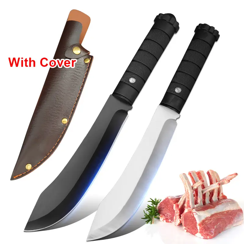Cleaver Knife Stainless Steel Plastic Handle Steak Knife Kitchen Knives ...