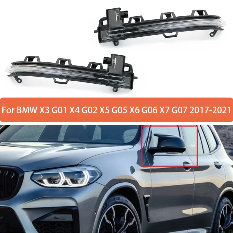 Car Side Rearview Mirror Turn Signal Light for BMW X3 G01 X4 G02 X5 G05 ...