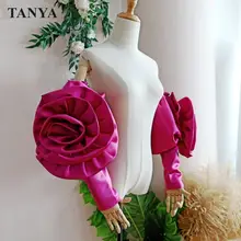 Charming Cream Satin Rose Sleeves Wedding Jacket | Aliexpress