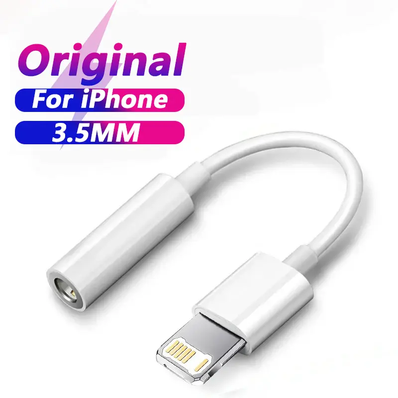Original 3.5Mm Adapter For Iphone 14/13/12/11 Pro, Audio Splitter Cable