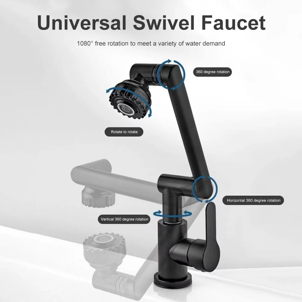 1080 Degree Swivel Faucet Robotic Arm Faucet 360 Degree Rotation ...