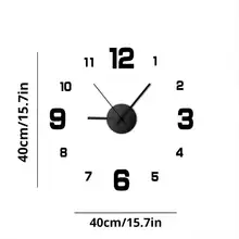 Creative Frameless DIY Wall Clock Wall Decal Home Silent Clock Living ...