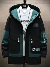 2024 Spring and Autumn New Fashion Trend Printed Hooded Coat Men's ...