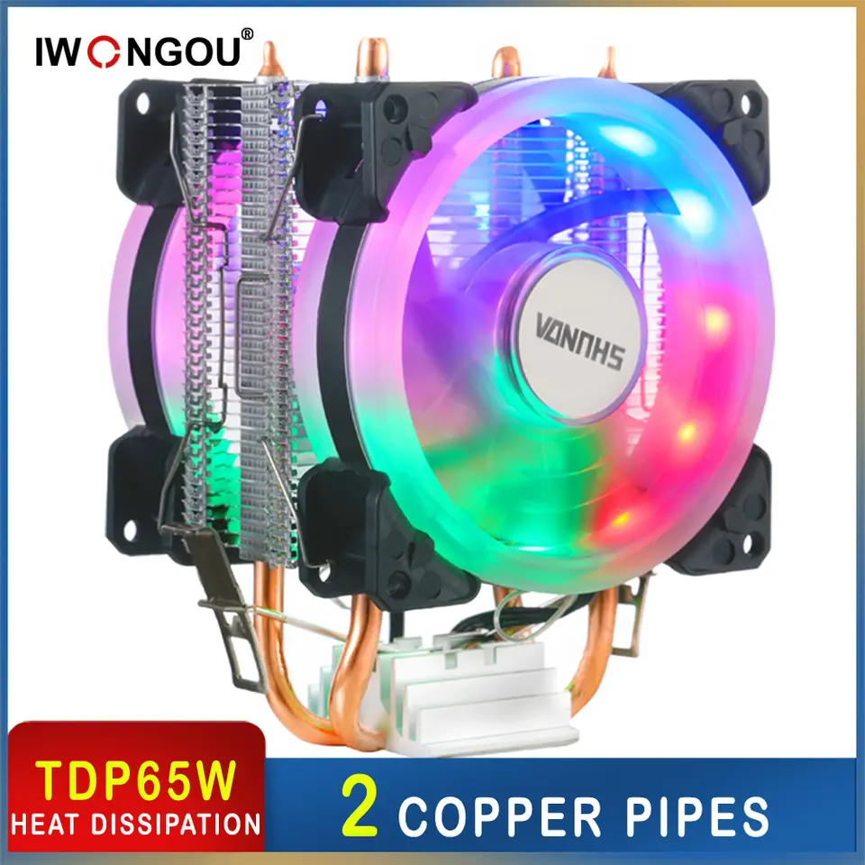 IWONGOU CPU Cooling Fan 3pin For Intel LGA1150/1151/1155/1156/775/1200 ...
