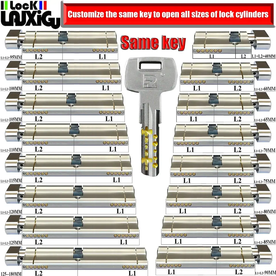 European High-Quality 11-Pin Anti-Theft Lock Cylinder, Fits All Sizes.