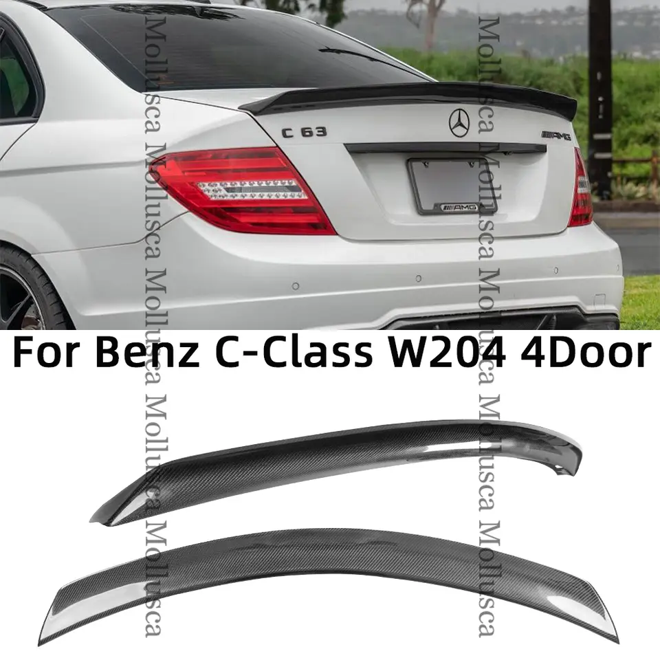 For Mercedes-Benz C-Class W204 4Door VT Style Carbon Fiber Rear Spoiler ...