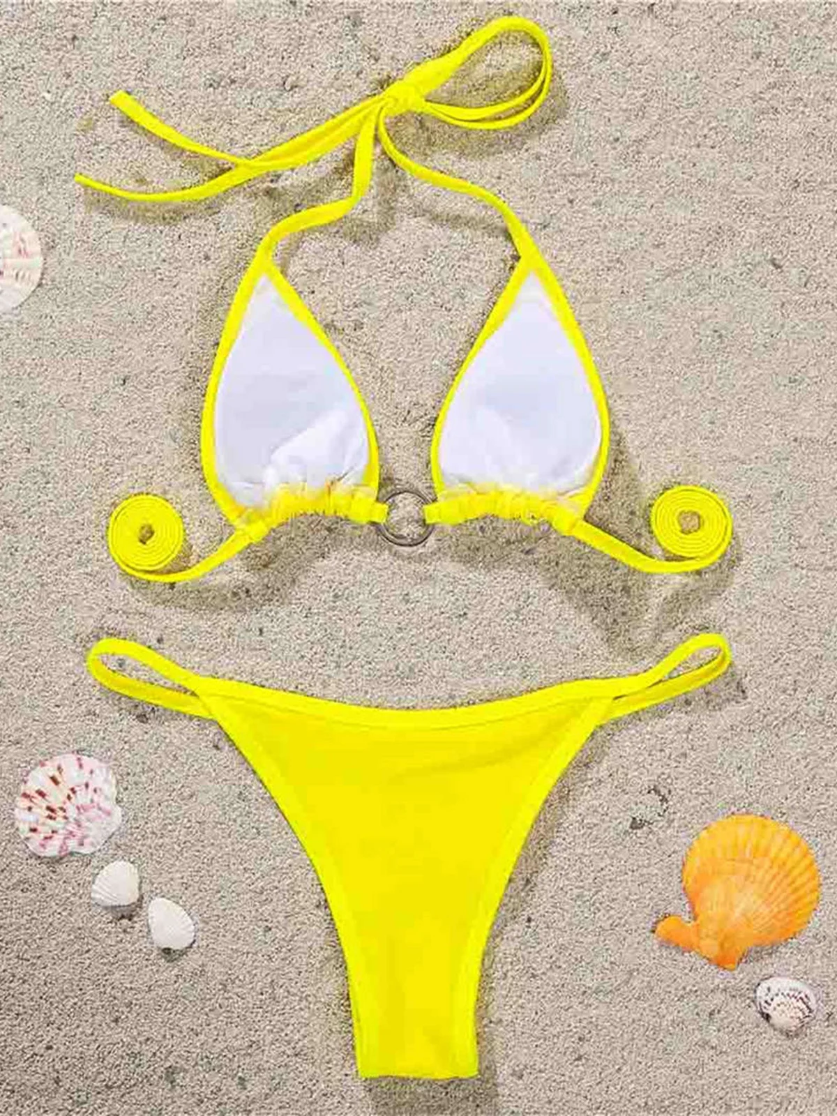 Sexy Bling Rhinestone Mini Bikini Female Swimsuit Women Swimwear Two ...