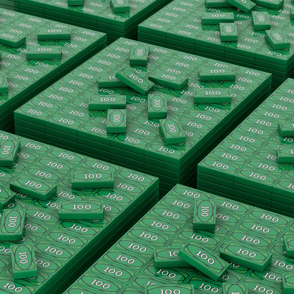 High-Quality Millionaire Cash Building Blocks For Kids, Pretend Play ...