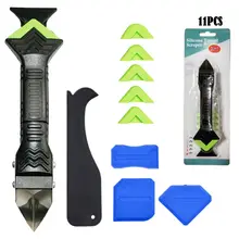 3 in 1 Silicone Caulking Tools Kit, Sealant Caulk Grout Remover Scraper ...