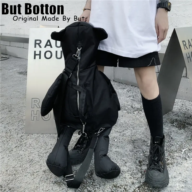 Y2K Women Men Large Bear Dolls Shoulder Bag Backpack Gothic Ladies Girl ...