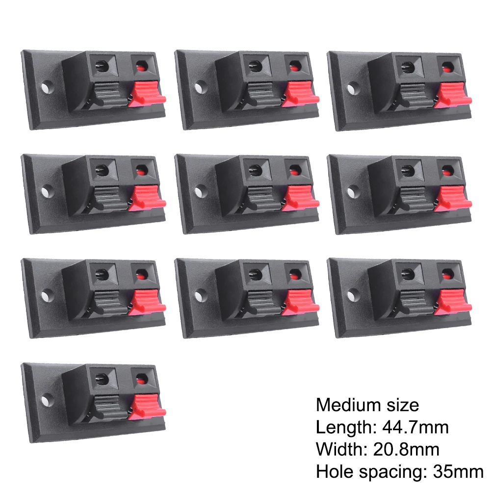 10 PCS Plastic 2/4 Positions Connector Terminal Push In Jack Spring ...