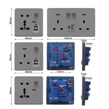 Quick Charge 18W, Universal 13A Socket With Usb, Ac110-250V