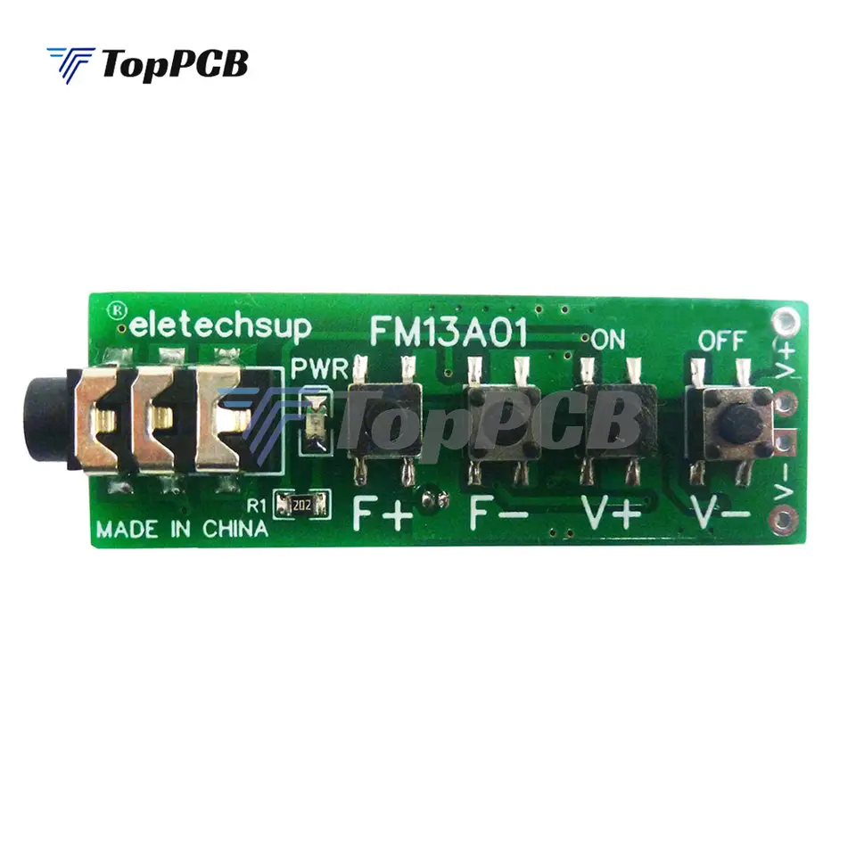 Two-channel Stereo VHF FM Radio Module FM Receiver Board 76MHz~108MHz ...