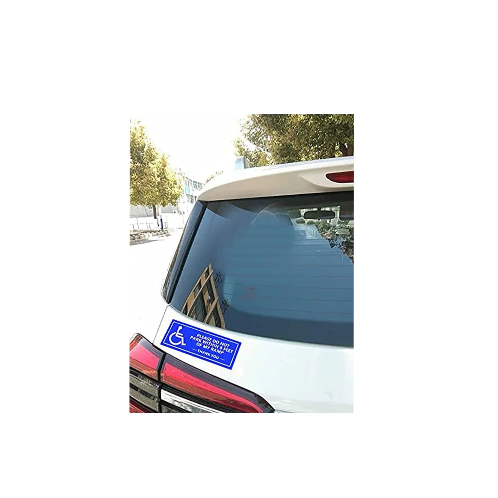 6 Pcs Disabled Parking Sign Stickers PlEASE DO NOT PARK WITHIN 8 FEET ...