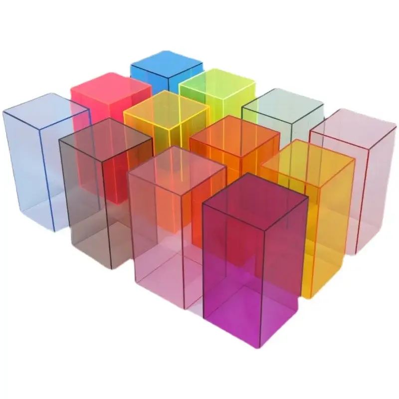 Colorful Acrylic Glass Box For Toy Storage And Photography Props.