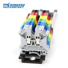 10Pc Uk5N 4Mm² Cable Terminal Blocks, Din Rail Connectors, 12Awg Plug