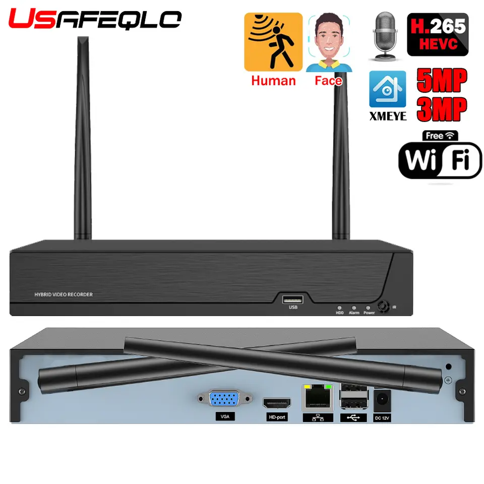 A Hybrid Video Recorder (HVR) with 4 channels, 5MP resolution, 3MP and ...