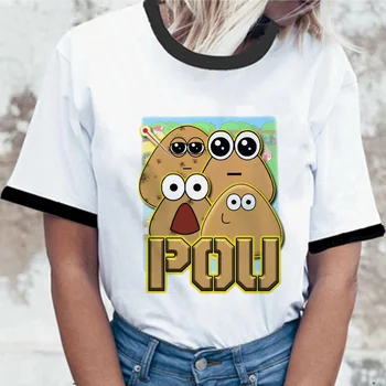 Pou t-shirts women anime tshirt female 2000s clothes