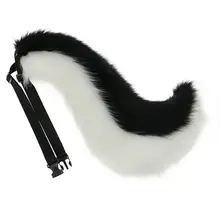 Handmade Furry Wolf Tail Girl Plush Cosplay Accessories Faux Fur Wolf ...