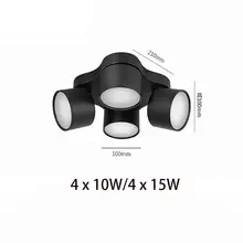 Folding Rotating Dimmable COB LED Downlights 10W 15W LED Ceiling Spot ...