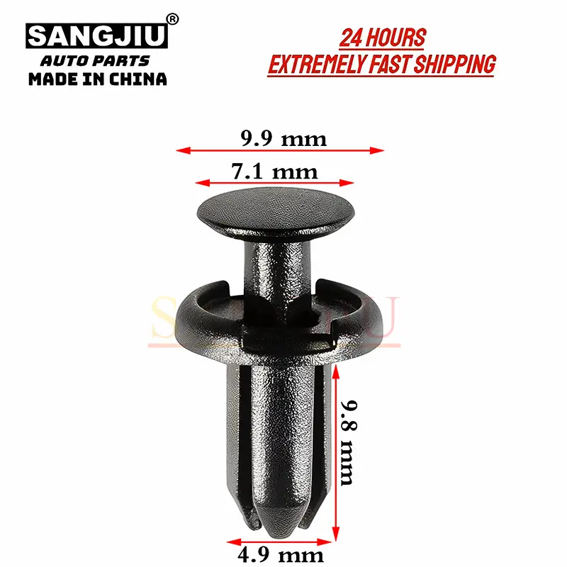 High-Quality Toyota Bumper Cover Rail Clips, 20Pcs, Compatible Fasteners.