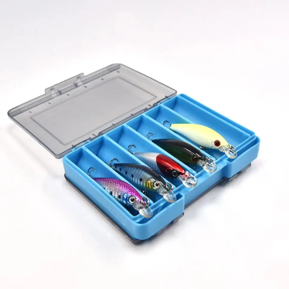 Durable Double-sided Fishing Gear Box 12 Grid Plastic Fishing Tackle ...
