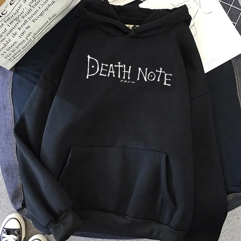 Warm, Cute Death Note Hoodie For Men, Perfect Streetwear!
