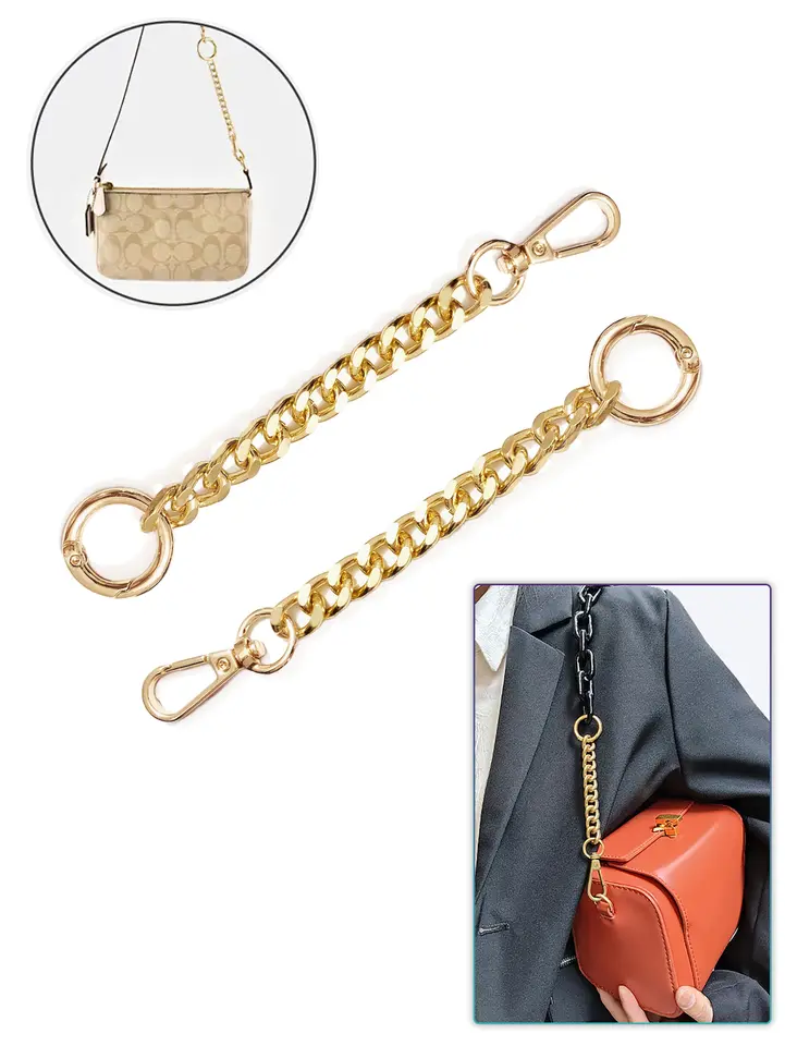 2Pcs Bag Strap Extender 15 cm Metal Purse Strap Extender Chain for ...