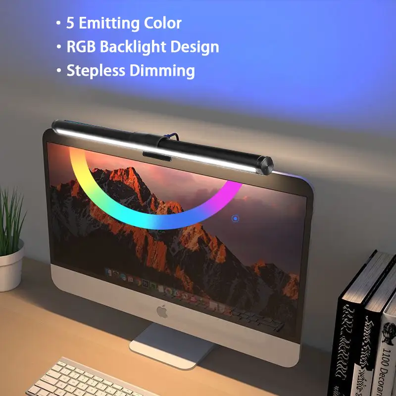 Stepless Dimming Led Monitor Light, Perfect For Bedroom Or Study. Hang ...