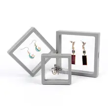 Jewelry Display Elastic Box Transparent PE Film Ring Earring Case ...