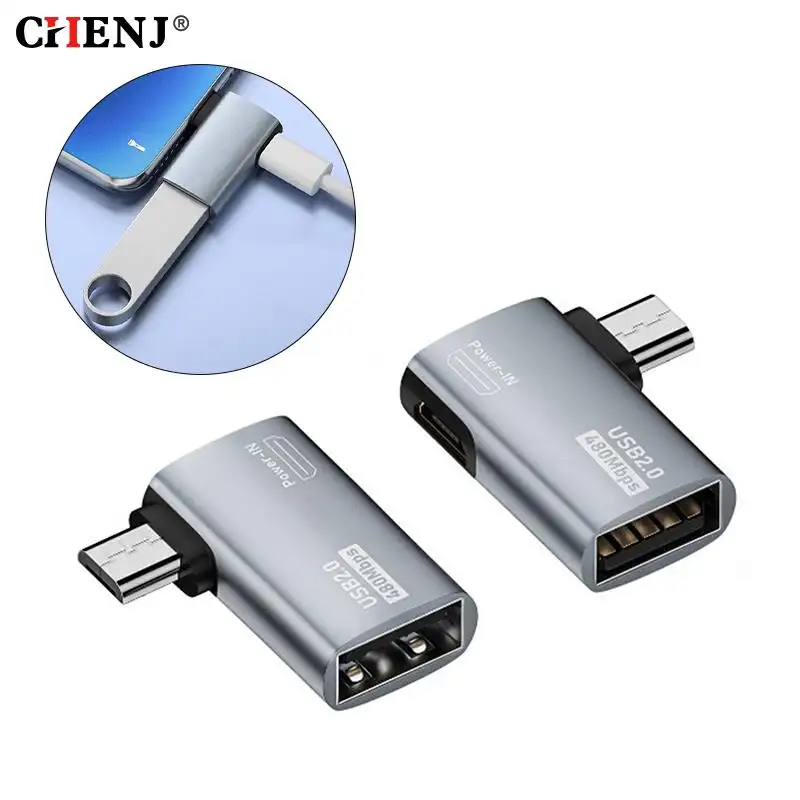 OTG Cable Adapter 90 Degree Micro USB OTG Adapter For Fire Stick TV ...